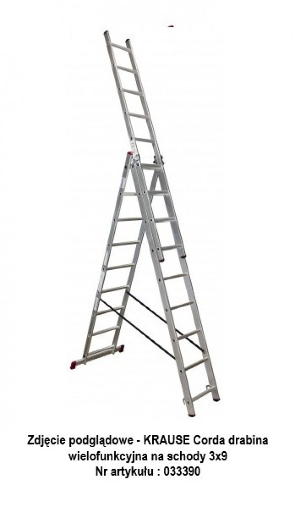 KRAUSE CORDA drabina aluminiowa wielofunkcyjna na SCHODY 3x10 - 033406
